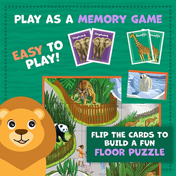 Zoo Animal Match Up Card Game S1009 | Pretty Day
