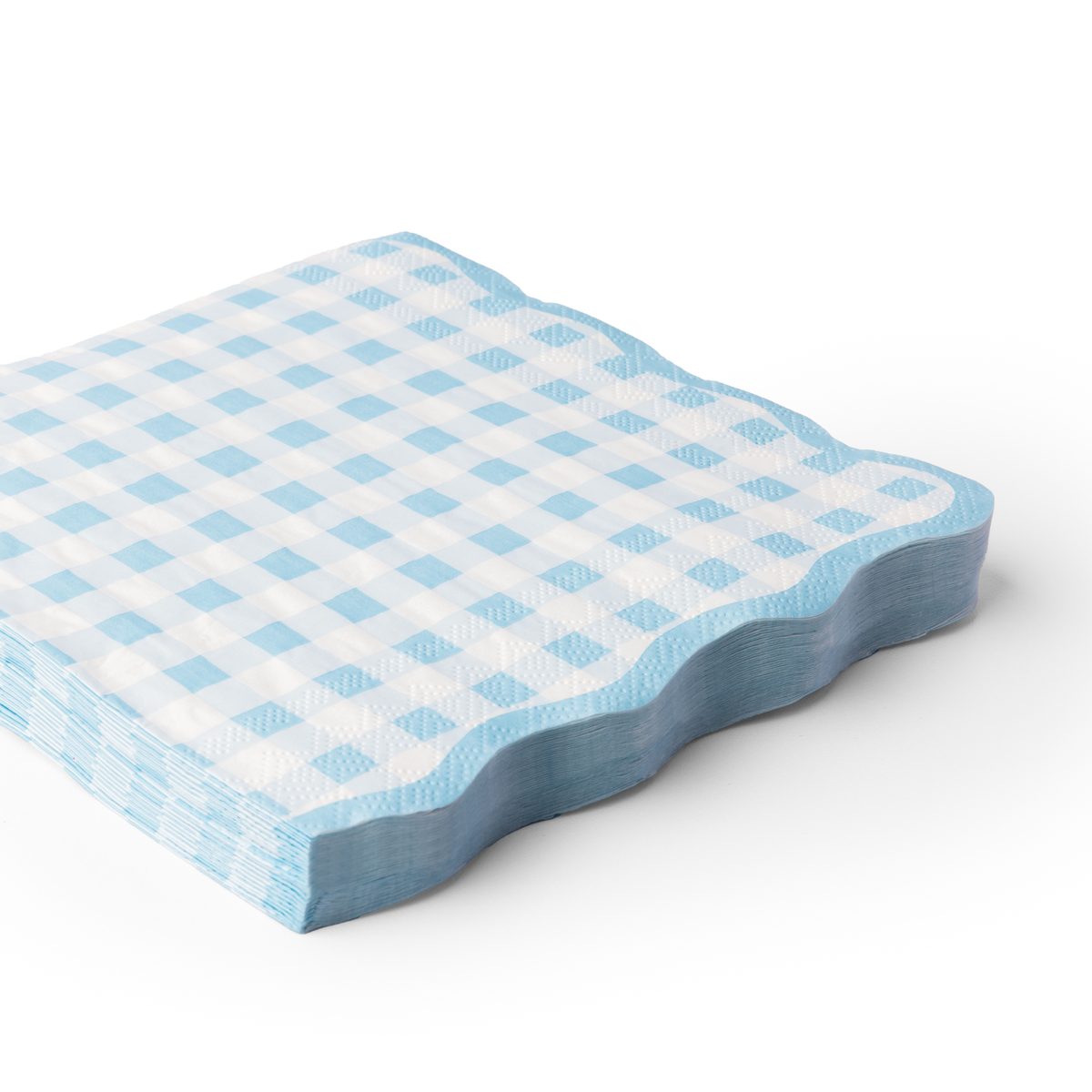 Elegant Sky Blue Gingham Napkins 20pk. | Pretty Day