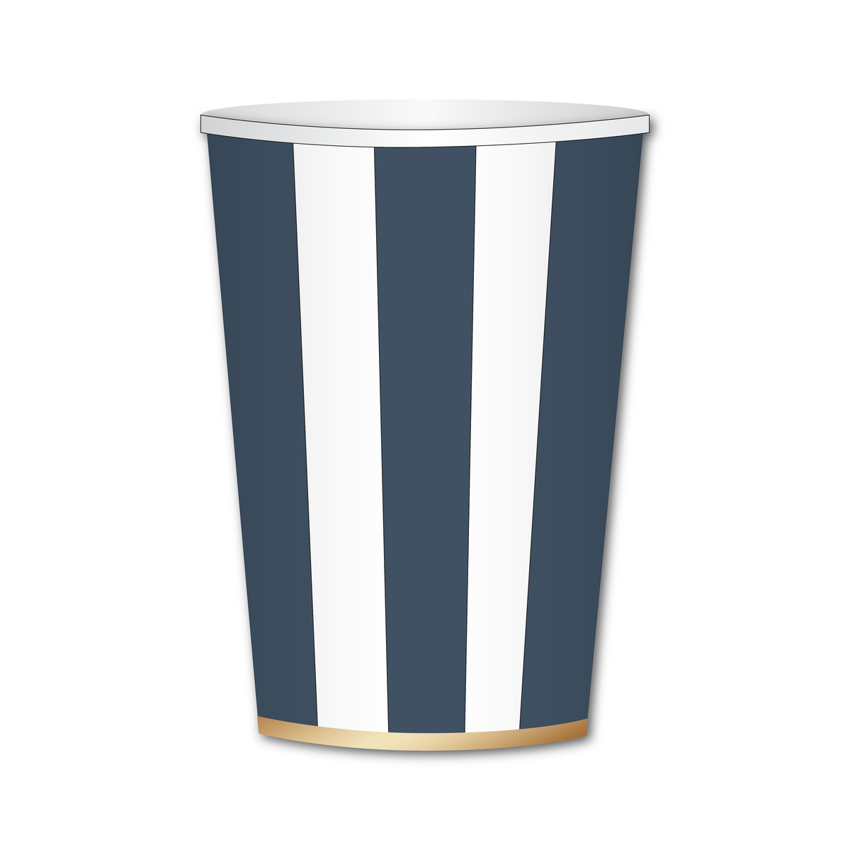 Midnight Blue Stripe Party Cups - 8pk | Pretty Day