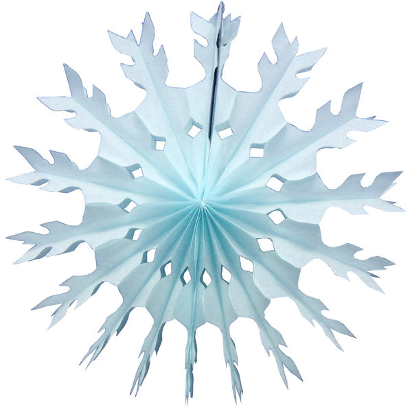 Snowflake Honeycomb 15" In Light Blue | Pretty Day