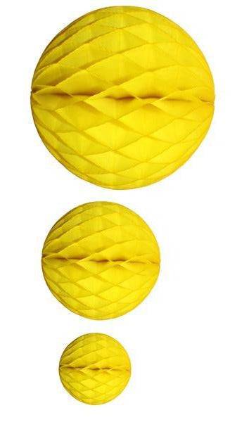 Yellow Tissue Paper Honeycomb Balls | Pretty Day