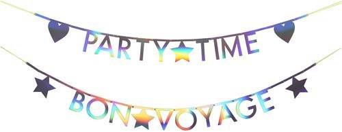 Meri Meri Silver Holographic Glitter Letter Banner Kit S2139 | Pretty Day