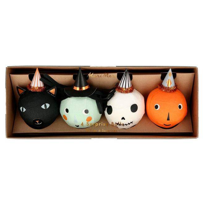 Meri Meri Vintage Halloween Character Surprise Balls - 4 Pack | Pretty Day