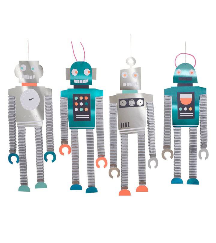 Meri Meri Giant Robot Honeycomb Decorations S2044 | Pretty Day