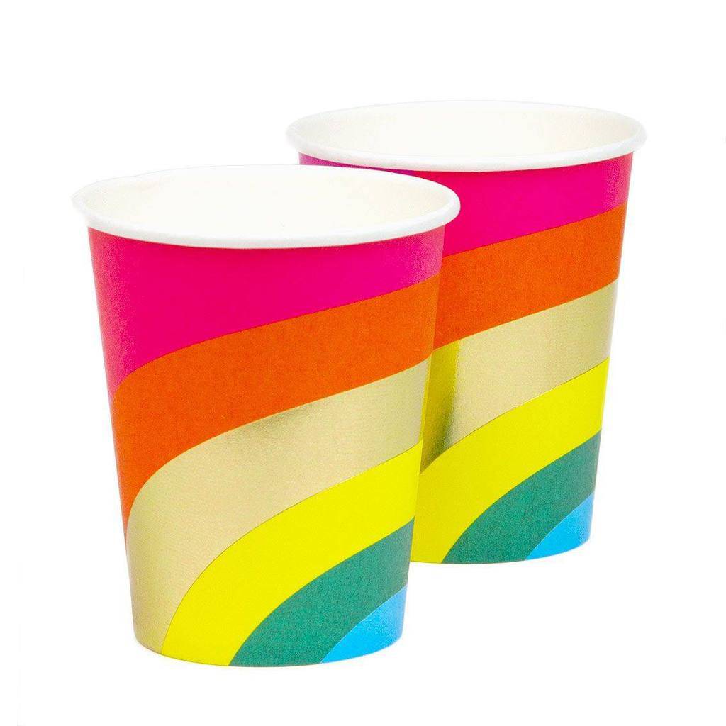 Birthday Brights Rainbow Paper Cups - 12 Pack S1207 | Pretty Day